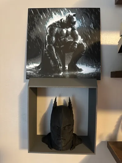 Batman Kneeling in the Rain - HueForge by Squish3D - MakerWorld
