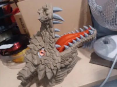 Realistic Charizard Dragon Head - Free 3D Print Model - MakerWorld