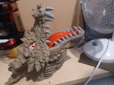 Realistic Charizard Dragon Head - Free 3D Print Model - MakerWorld