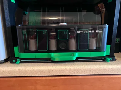 AMS 2 Pro Trays For Dual AMS Sliding Rack by Print3DZ MakerWorld ...