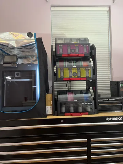 AMS 2 Pro Trays For Dual AMS Sliding Rack by Print3DZ MakerWorld ...