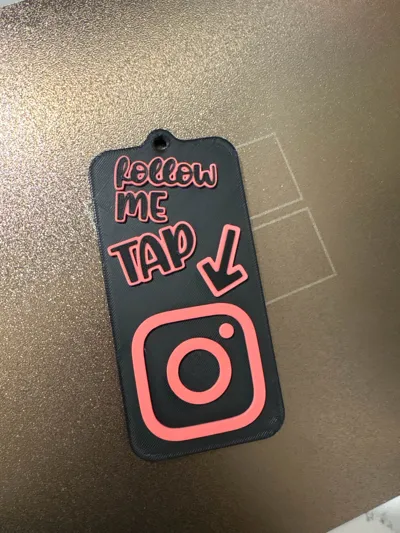Instagram NFC Bag Tag - Free 3D Print Model - MakerWorld