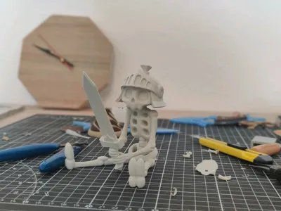 Cute Skeleton Knight - Jeff by Mango3D MakerWorld: Download Free 3D Models