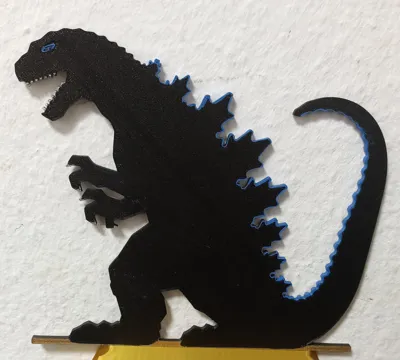 Godzilla - 2d silhouette - AI Generated by JF-699 - MakerWorld