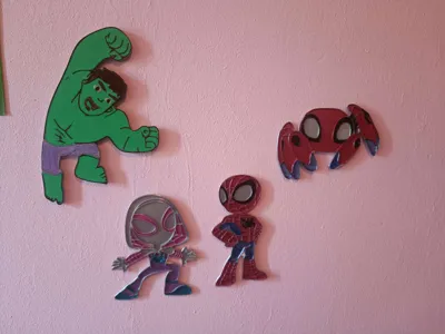 Spiderman Spidey Gwen Spider DIY Coloring Craft - Free 3D Print Model ...