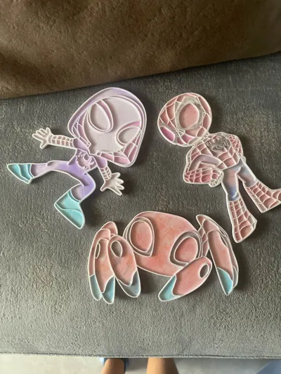 Spiderman Spidey Gwen Spider DIY Coloring Craft - Free 3D Print Model ...