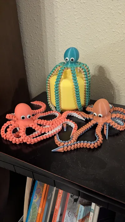 Articulated Octopus - New Version by Contributing Factor MakerWorld: Download Free 3D Models
