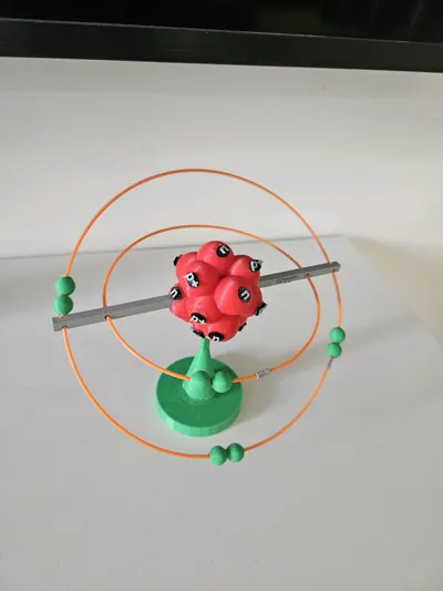 Oxygen Atom model with labels Remixed by mb_yanuszka MakerWorld ...