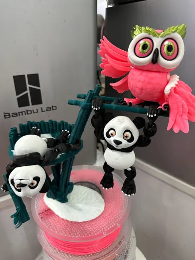 Flexi Factory and Bambu Lab Collaborative: Panda Bear and Stand by ...