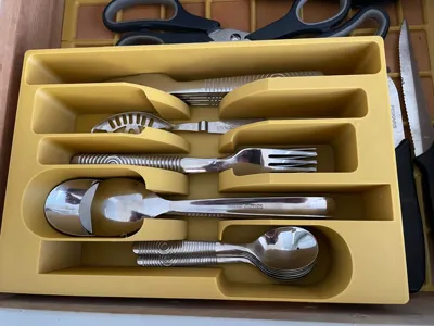 Gridfinity 4×6 Kitchen Drawer Silverware Holder - Free 3D Print Model ...