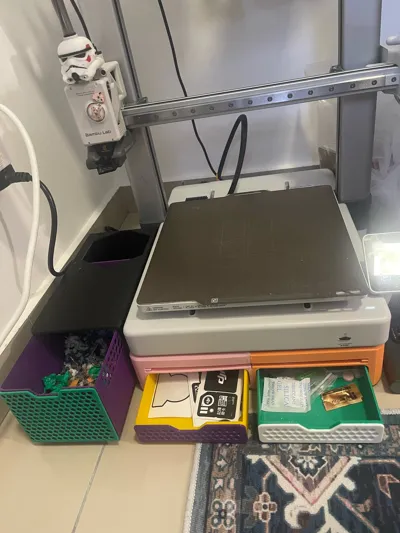 Bambu Lab A1 Riser with Two Drawers and Plate Storage by HarzFear ...