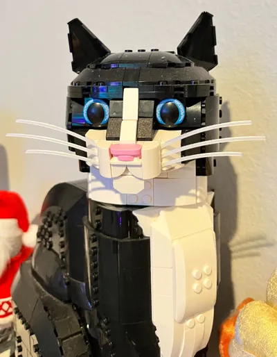 Whiskers Add-On for LEGOs Ideas Tuxedo Cat 21349 - Free 3D Print Model ...