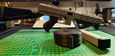 SPCTRM SMG-10: Shell-Ejecting Toy Blaster by BrewBoy MakerWorld: Download Free 3D Models