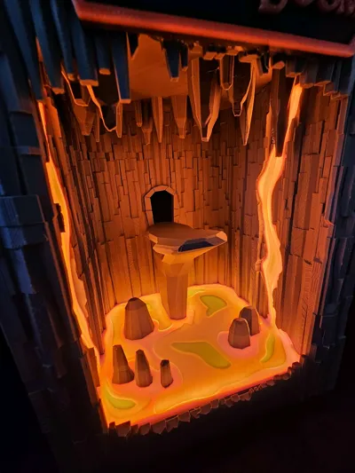 Lord of the Rings Mount Doom Book Nook - Free 3D Print Model - MakerWorld