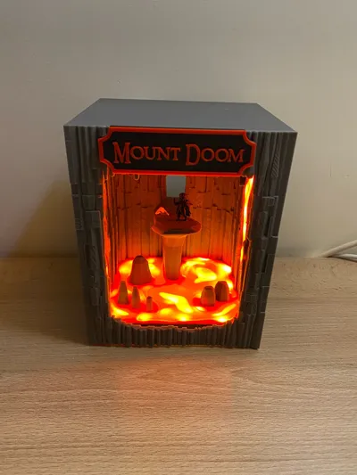 Lord of the Rings Mount Doom Book Nook - Free 3D Print Model - MakerWorld