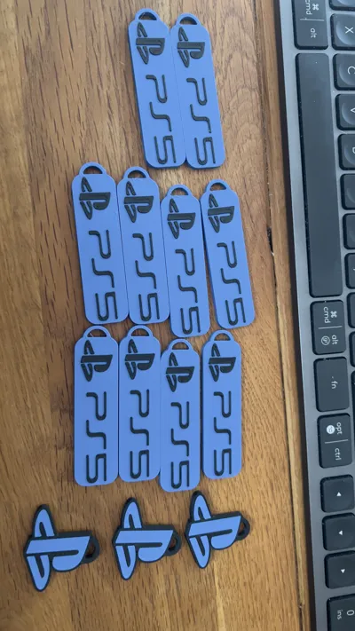 PlayStation Logo Keychain by Lozagon1234 - MakerWorld
