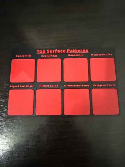 Top Surface Pattern Card - Free 3D Print Model - MakerWorld