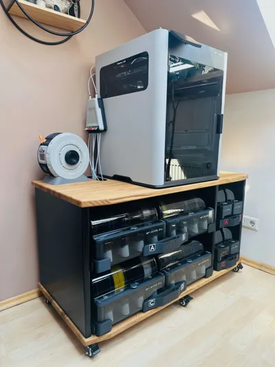 Printed Parts for mobile 4 AMS Rig + Cart Plans - Free 3D Print Model ...