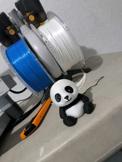 Cute Knitted Panda Bear by ThreeDimensions MakerWorld: Download Free 3D ...