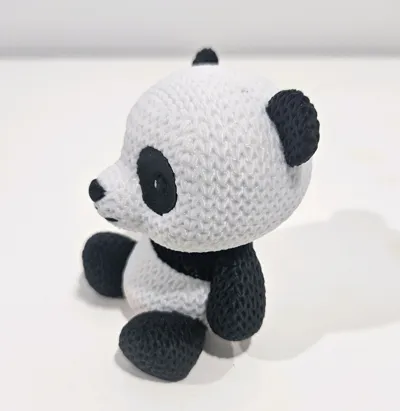Cute Knitted Panda Bear by ThreeDimensions MakerWorld: Download Free 3D ...