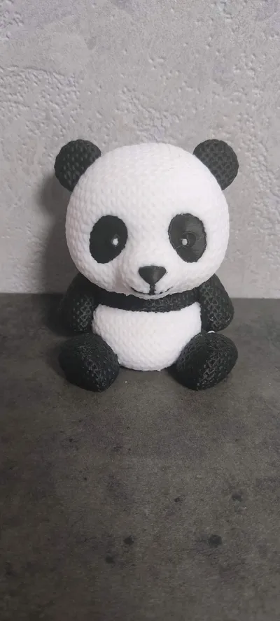 Cute Knitted Panda Bear by ThreeDimensions MakerWorld: Download Free 3D ...