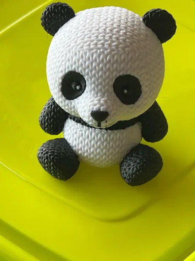Cute Knitted Panda Bear by ThreeDimensions MakerWorld: Download Free 3D ...