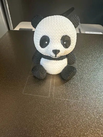 Cute Knitted Panda Bear by ThreeDimensions MakerWorld: Download Free 3D ...