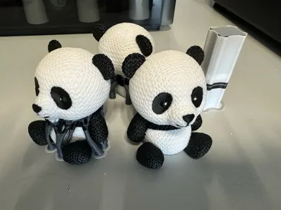 Cute Knitted Panda Bear - Free 3D Print Model - MakerWorld