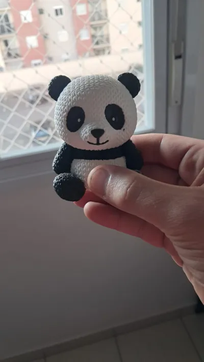 Cute Knitted Panda Bear - Free 3D Print Model - MakerWorld
