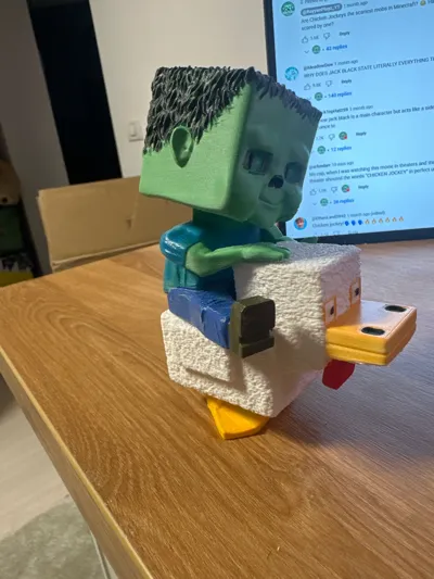 Minecraft Movie Zombie Chicken Jockey by Gumbercules - MakerWorld