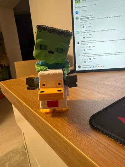 Minecraft Movie Zombie Chicken Jockey by Gumbercules - MakerWorld