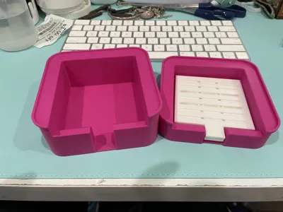 Post-it Note Holder with Stencil & Stamp Base – V2 by BAM MakerWorld ...