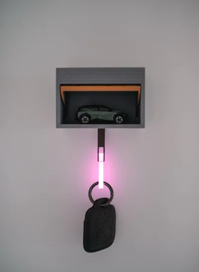 Car Garage Key Holder with Opening Door - Free 3D Print Model - MakerWorld