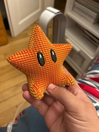 Cute Knitted Super Mario Super Star - Free 3D Print Model - MakerWorld