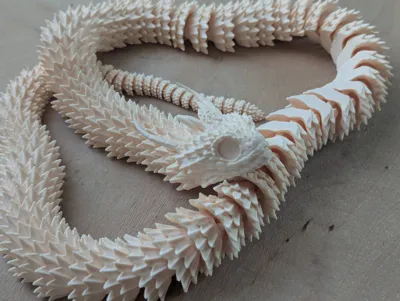 Extra-Long Rune Serpent - Print-in-Place Articulated Version - Year of ...