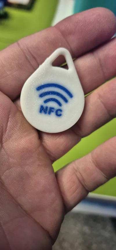 Keychain with Embedded NFC tag - Free 3D Print Model - MakerWorld