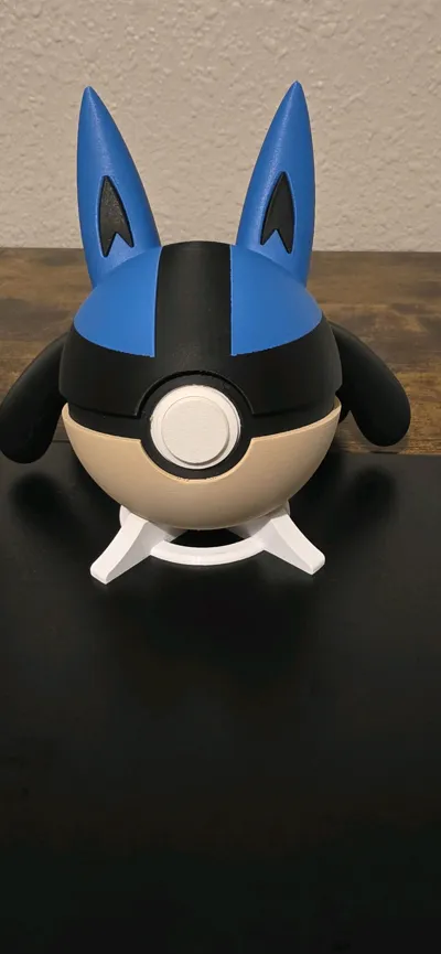 Lucario Ball - Pokemon - Pokeball Functional by Torikami MakerWorld ...