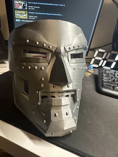 Dr Doom Mask with Rivets Remixed by ASTDrones MakerWorld: Download Free ...