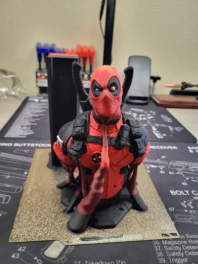 Deadpool Bust by eastman.xyz Remixed by R3DPanda MakerWorld: Download ...