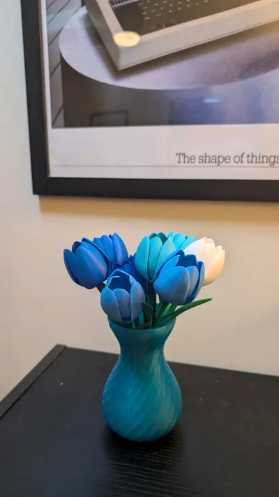 Tulip with stem and leaves by Bruce Design MakerWorld: Download Free 3D Models