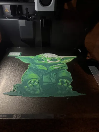 Star Wars (Inspired) "Baby Yoda Jedi Training" HueForge Grogu by Chris ...