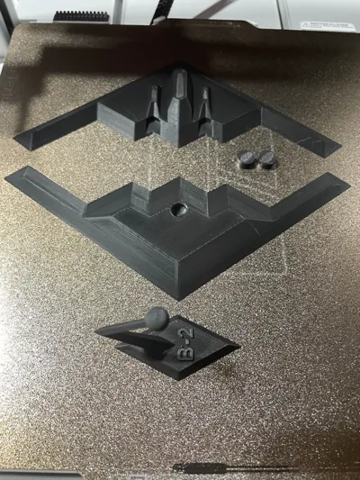 Movable B-2 Spirit Stealth Bomber "Ghost" by BlackDesign MakerWorld: Download Free 3D Models