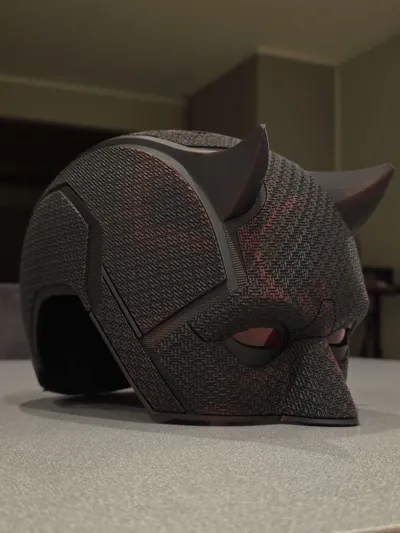 DareDevil Born Again Textured Cowl - Free 3D Print Model - MakerWorld