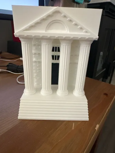 Book Nook Lamp. Roman temple Bookend for Bookshelf by Abstractia Design ...
