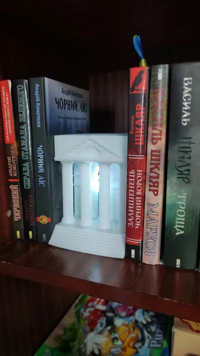 Book Nook Lamp. Roman temple Bookend for Bookshelf by Abstractia Design ...