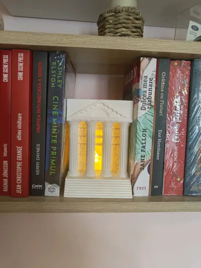 Book Nook Lamp. Roman temple Bookend for Bookshelf by Abstractia Design ...