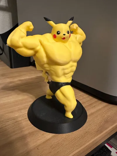 Ultra swole Pikachu - Free 3D Print Model - MakerWorld