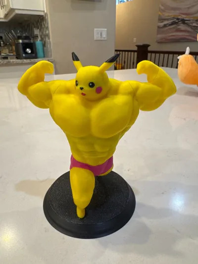 Ultra swole Pikachu - Free 3D Print Model - MakerWorld