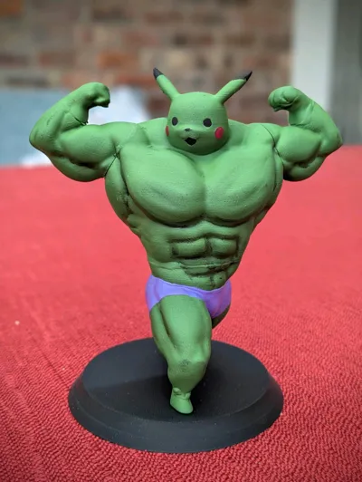 Ultra swole Pikachu - Free 3D Print Model - MakerWorld