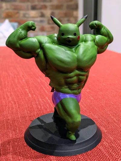 Ultra swole Pikachu - Free 3D Print Model - MakerWorld